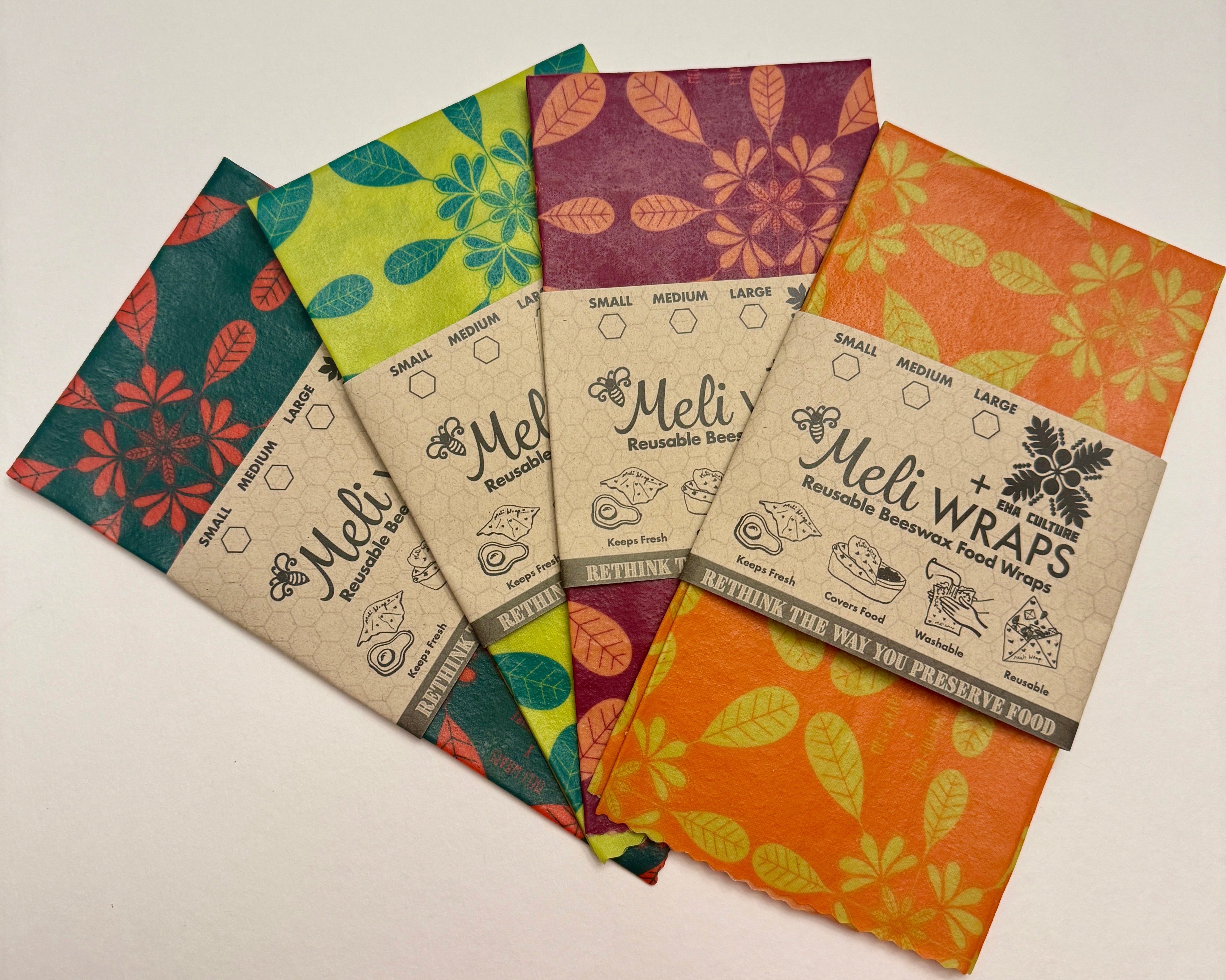 Reusable Beeswax Food Wraps & Rolls - Meli Wraps