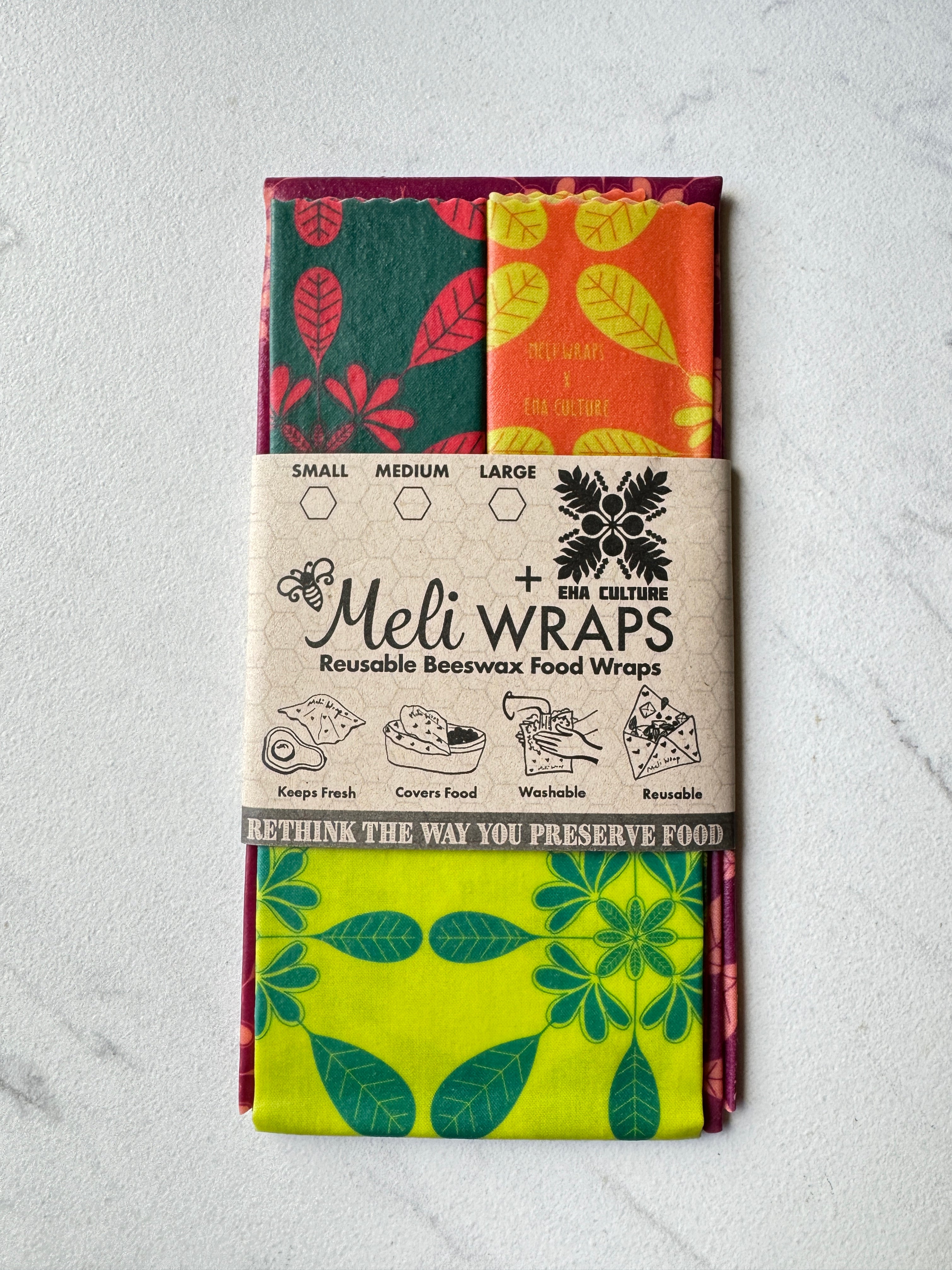 Beeswax Wrap Variety Pack - Fruit Print - Meli Wraps