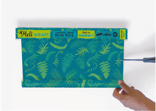 Beeswax Wrap Bulk Roll - Fern Print - Meli Wraps