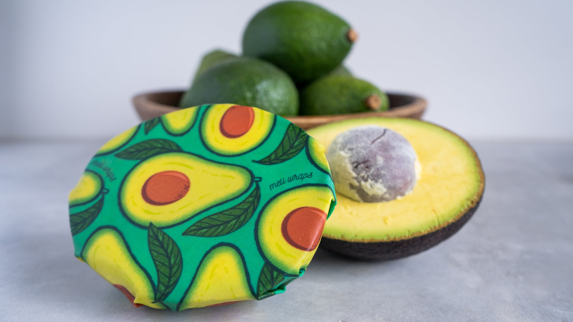 Beeswax Wrap Bulk Roll - Avocado Print - Meli Wraps