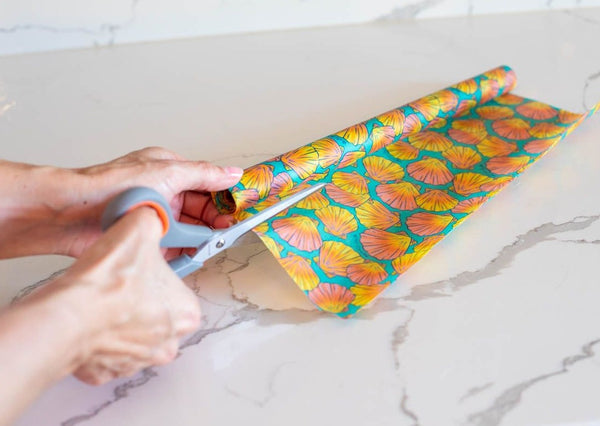 Beeswax Wrap Bulk Roll - Shells Print - Meli Wraps